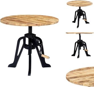 vidaXL Beistelltische - Living Beistelltisch 60&times;(46-63) cm Massivholz Mango und Gusseisen