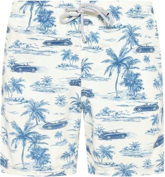 MC2 Saint Barth Badeshorts mit Porsche- und Karikik-Motiven in