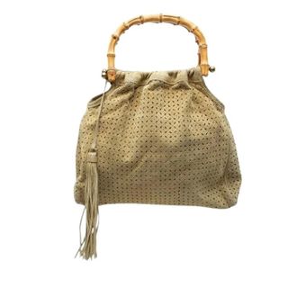 Miu Miu Sac &agrave; main en daim Pre-owned - Femme - Pre-owned - Beige - Taille: ONE Size
