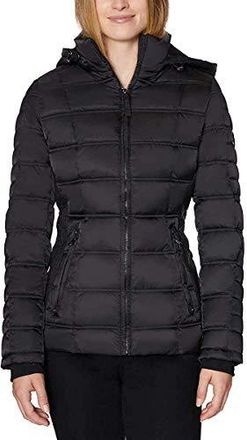 Nautica Womens Water-Resistant Puffer Jacket (Black, S)