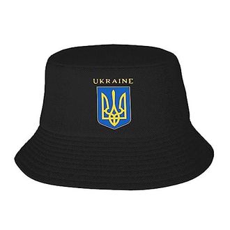 Generic Chapeau De Seau Armoiries De LUkraine Chapeaux De Soleil De Plage Respirant &Agrave; Large Bord Bonnet De Soleil, pour Sports, Chasse, Plage, 56-58cm