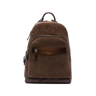 Santoni Zipped Suede Backpack