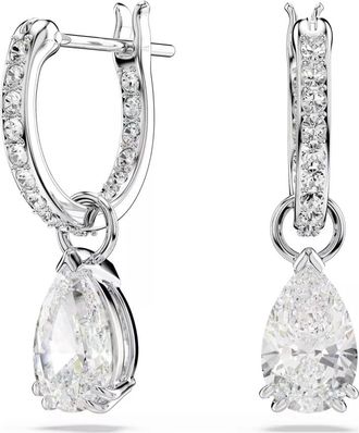 Swarovski Femme, Accessoires, Gris, Taille: ONE Size Boucles doreilles cr&eacute;oles pendantes Stilla avec cristaux taille poire