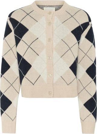 Part Two Femme, Pulls, Multicolore, Taille: 46 FR Chêne Français Naturel Pull à carreaux