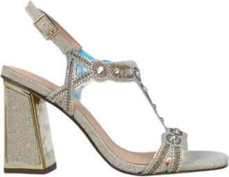 Menbur Femme, Chaussures, Jaune, Taille: 39 EU Sandalo Cerimonia Strass e Tacco Grosso