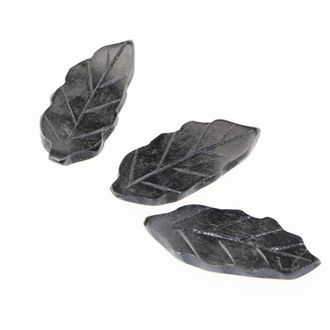 Lurrose Essst&auml;bchenhalter Holz Blattform Schwarz 4 St&uuml;ck f&uuml;r Essst&auml;bchen und L&ouml;ffel im Haushalt