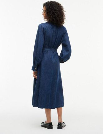 Tommy Hilfiger Jeanskleid GATHERED MIDI DRESS MYF Baumwoll-Denim