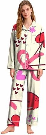 Generic Ensemble pyjama long et pantalon de pyjama en velours 2 pi&egrave;ces tendance et d&eacute;contract&eacute; pour femme, jaune, XXL