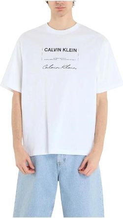 Calvin Klein Homme, Tops, Blanc, Taille: XS T-Shirt