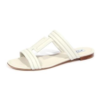 Tod's Femme, Chaussures, Blanc, Taille: 36 1/2 EU Sandale en cuir blanc