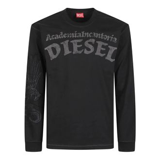 Diesel T-Norm LS AA3 Langarm-T-Shirt - - Tops - Herren - Schwarzk - XL