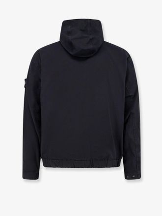 Stone Island Mens Hooded Organic Cotton Jacket Black