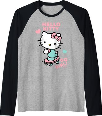 Hello Kitty Cooles Power-Skateboard Pro Classic Fun f&uuml;r M&auml;dchen Raglan