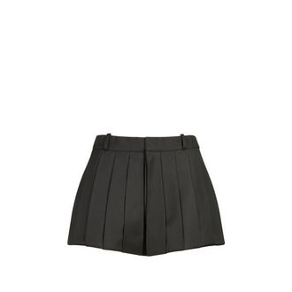 Coperni Short court pliss&eacute; &agrave; taille haute en laine