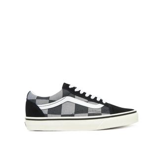 Vans Schwarzer Canvas und Leder Sneaker Unisex - - Shoes - Damen - Schwarzk - 44 EU