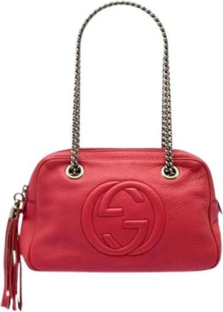 Gucci Sac port&eacute; &eacute;paule Pre-owned Soho - Femme - Pre-owned - Rouge - Taille: ONE Size