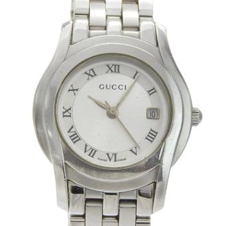 Gucci Pre-owned Stainless Steel Quartz 5500L - Femme - Pre-owned - Gris - Taille: ONE Size