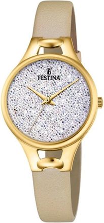 Festina Femme, Accessoires, Jaune, Taille: ONE Size Mademoiselle Crystal Set Watch