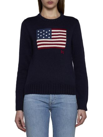 Polo Ralph Lauren Intarsia Flag Sweater - Navy