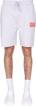 Helmut Lang Fleece Cotton Bermuda Shorts - Gray