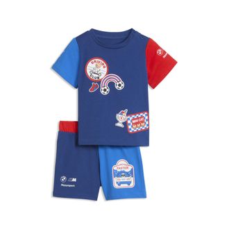 Puma BMW M MOTORSPORT Essentials T-Shirt und Shorts im Set Baby, Accessoires, Blau, 12-18M