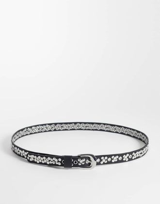 Weekday Ceinture clout&eacute;e - Noir