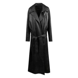 Balenciaga Extralanger Ledermantel - - Coats - Damen - Schwarzk - M
