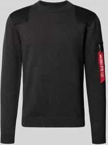 Alpha Industries Slim Fit Strickpullover aus reiner Baumwolle