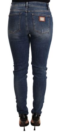 Dolce & Gabbana Womens Blue Wash Skinny Denim Cotton Stretch Jeans Elastane Clothing