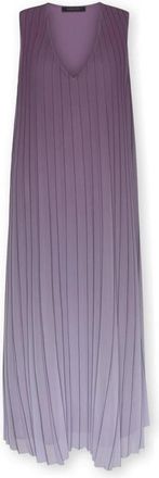 Elena Miro Femme, Robes, Violet, Taille: 56 FR Longue Robe Pliss&eacute;e