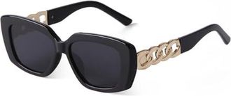 Generic Lunettes de soleil surdimensionnées rétro léopard pour femme, tendance, temples, élégantes, blanches, C1, taille unique 2026