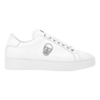 Philipp Plein unisex, Chaussures, Blanc, Taille: 35 EU Low-top Baskets Skull