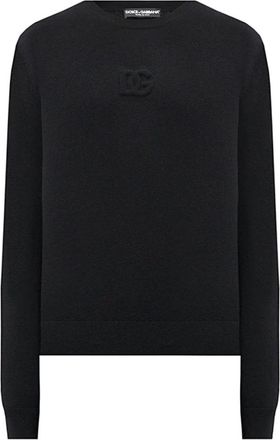 Dolce & Gabbana Homme, Pulls, Noir, Taille: M Pull ras du cou en soie