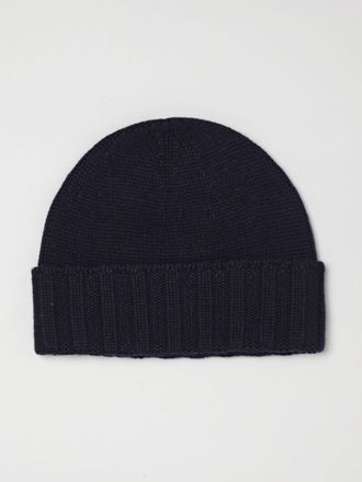 Drumohr Bonnet en pur cachemire tricot&eacute; en c&ocirc;tes avec revers