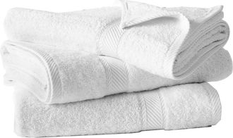 De Witte Lietaer 194875 Duschtuchset 3-tlg., Baumwolle, Weiß, 140 x 70 cm