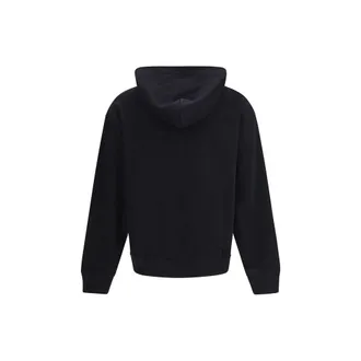 Palm Angels Logo-Print Cotton Hoodie - Black