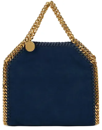 Stella McCartney Womens Handbag Mini Falabella Navy Polyester Handbags Hand Bags