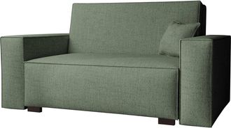 Mirjan24 Sofa Viva Duo II mit Schlaffunktion, 2 Sitzer Polstersofa mit Bettkasten inkl. Kissen, Schlafsofa, Bettsofa, Wohnlandschaft, Farbauswahl, Sofagarnitur