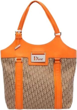 Dior Pre-owned Street Chic Trotter Canvas Leather Tote Bag - Femme - Pre-owned - Multicolore - Taille: ONE Size