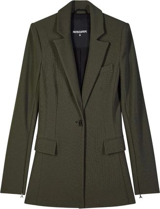 Patrizia Pepe Femme, Vestes, Vert, Taille: 38 FR Veste &agrave; un bouton