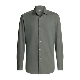 Kiton Baumwollhemd - - Shirts - Herren - Gr&uuml;n - 2XL