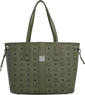MCM Shopper - Liz Vi Shopper Medium - Gr. unisize - in Gr&uuml;n - f&uuml;r Damen