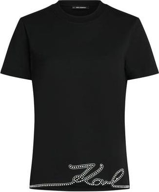 Karl Lagerfeld Tee-shirt col rond en coton