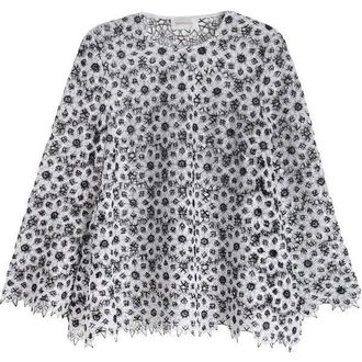 Zimmermann Black and White Empire Guipure Lace Blouse Size XS