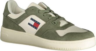 Tommy Hilfiger Colour-Block Leather Sneaker - Green