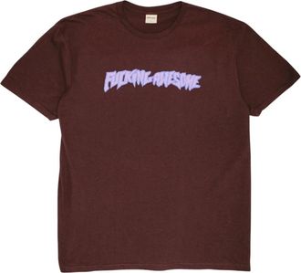 Fa Homme, Tops, Brun, Taille: XL Stamp Logo Short Sleeve Tee