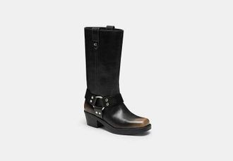 Coach Harness Boot Aus Leder Im Used-Look