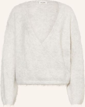 American Vintage American Vintage Pullover Nuny In Wickeloptik Mit Alpaka grau