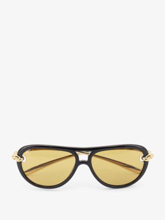 Bottega Veneta Aviator Knot acetate sunglasses - BOTTEGA VENETA - gender_Woman