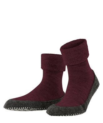 Falke Stoppersocken Cosyshoe M Hp Wolle rutschhemmende Noppen 1 Paar, Rot Burnt Siena 8498, 41-42